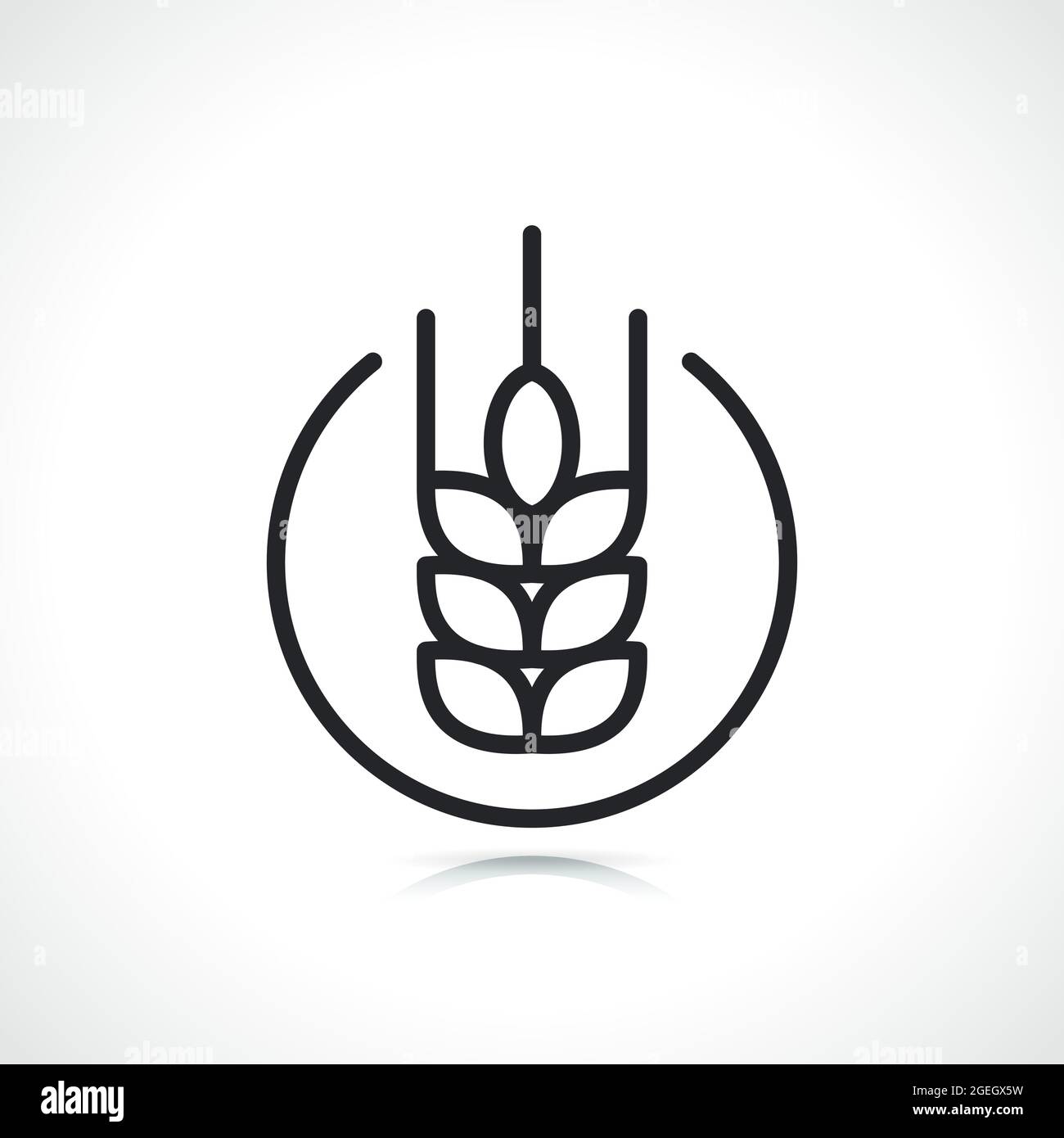 wheat thin line icon symbol isolated design Stock Vector Image & Art ...