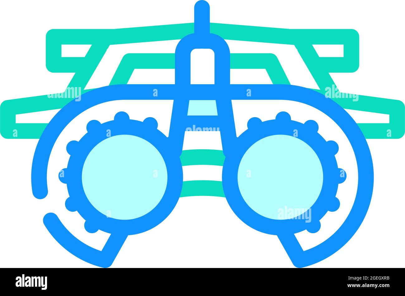 trial frame ophthalmology color icon vector illustration Stock Vector ...