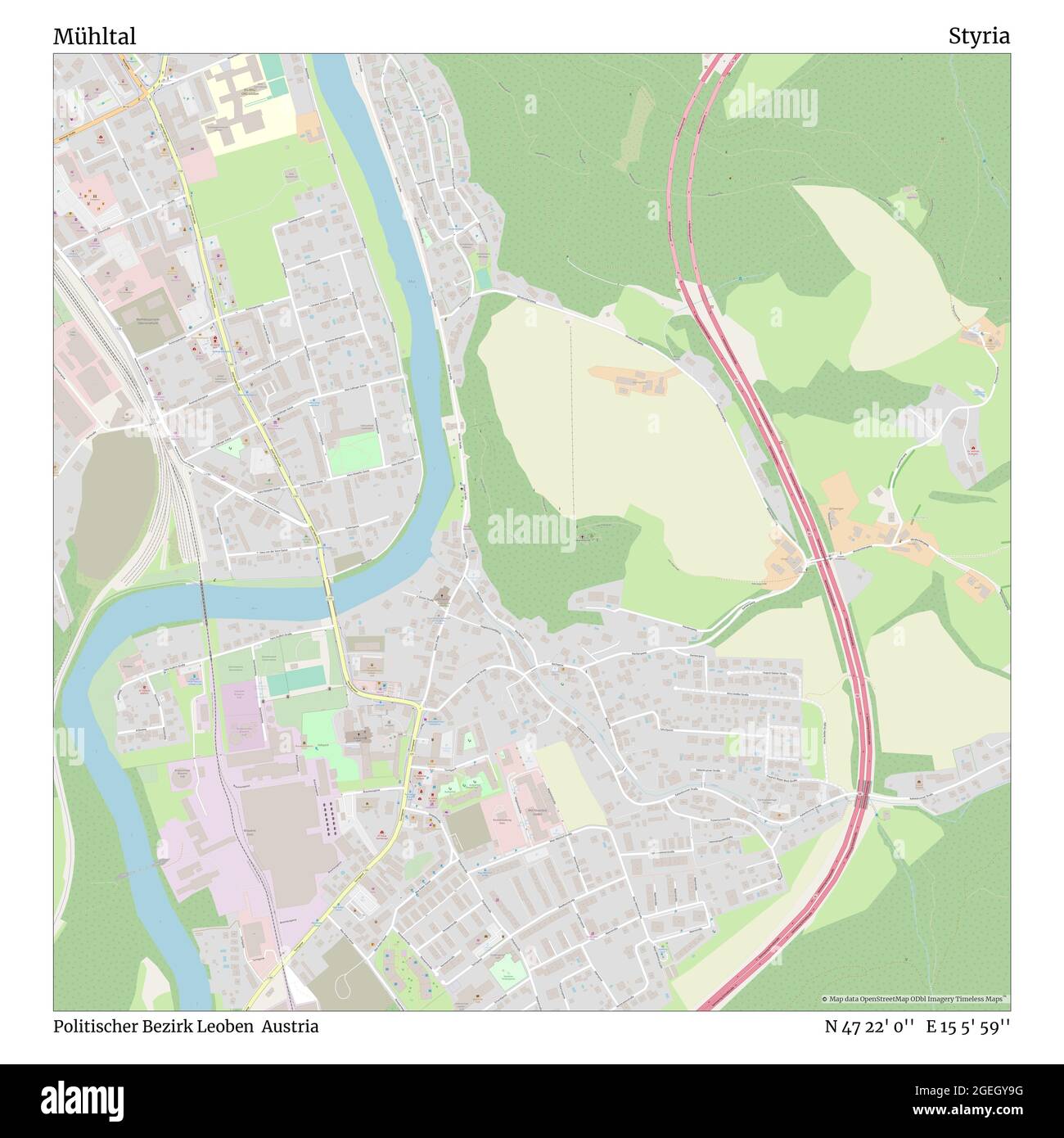Leoben map Cut Out Stock Images & Pictures - Alamy