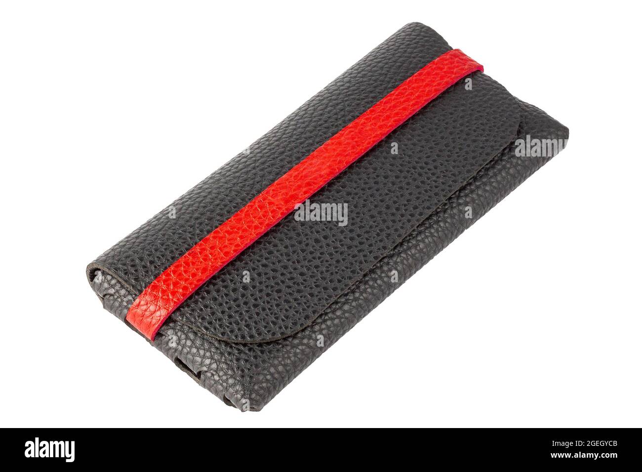 Black wallet isolate on a white background. Leather wallet white ...