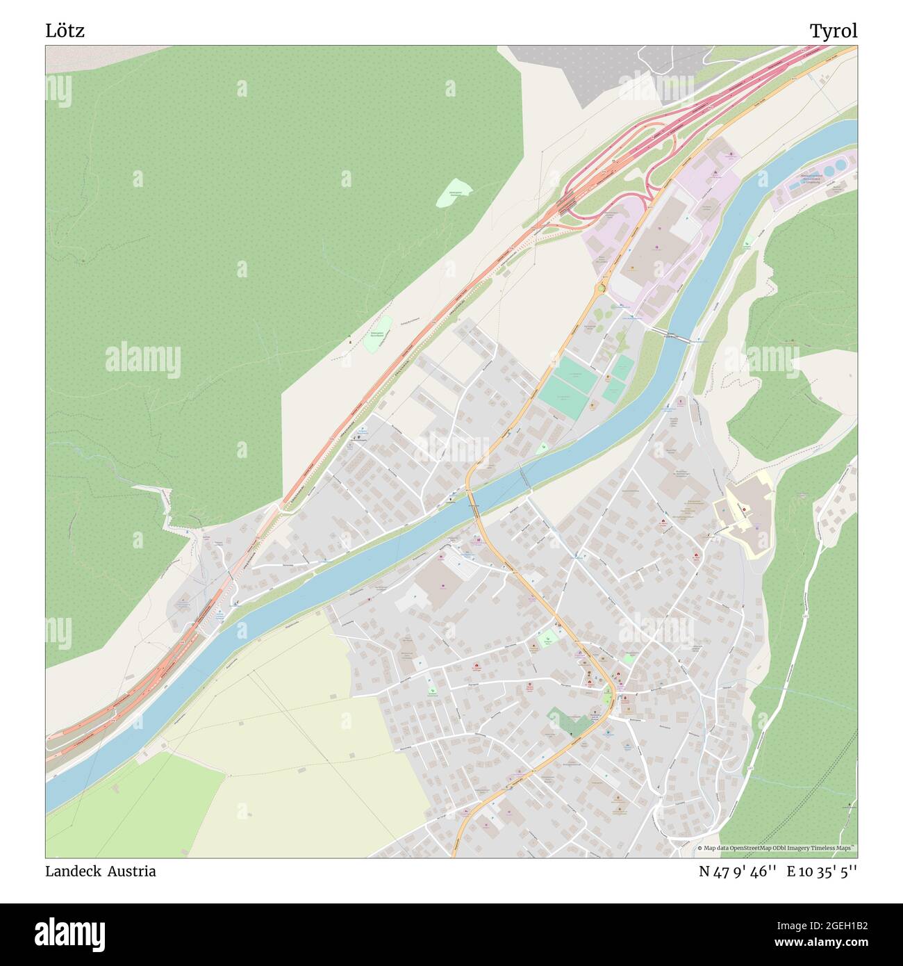 Lötz, Landeck, Austria, Tyrol, N 47 9' 46'', E 10 35' 5'', map ...