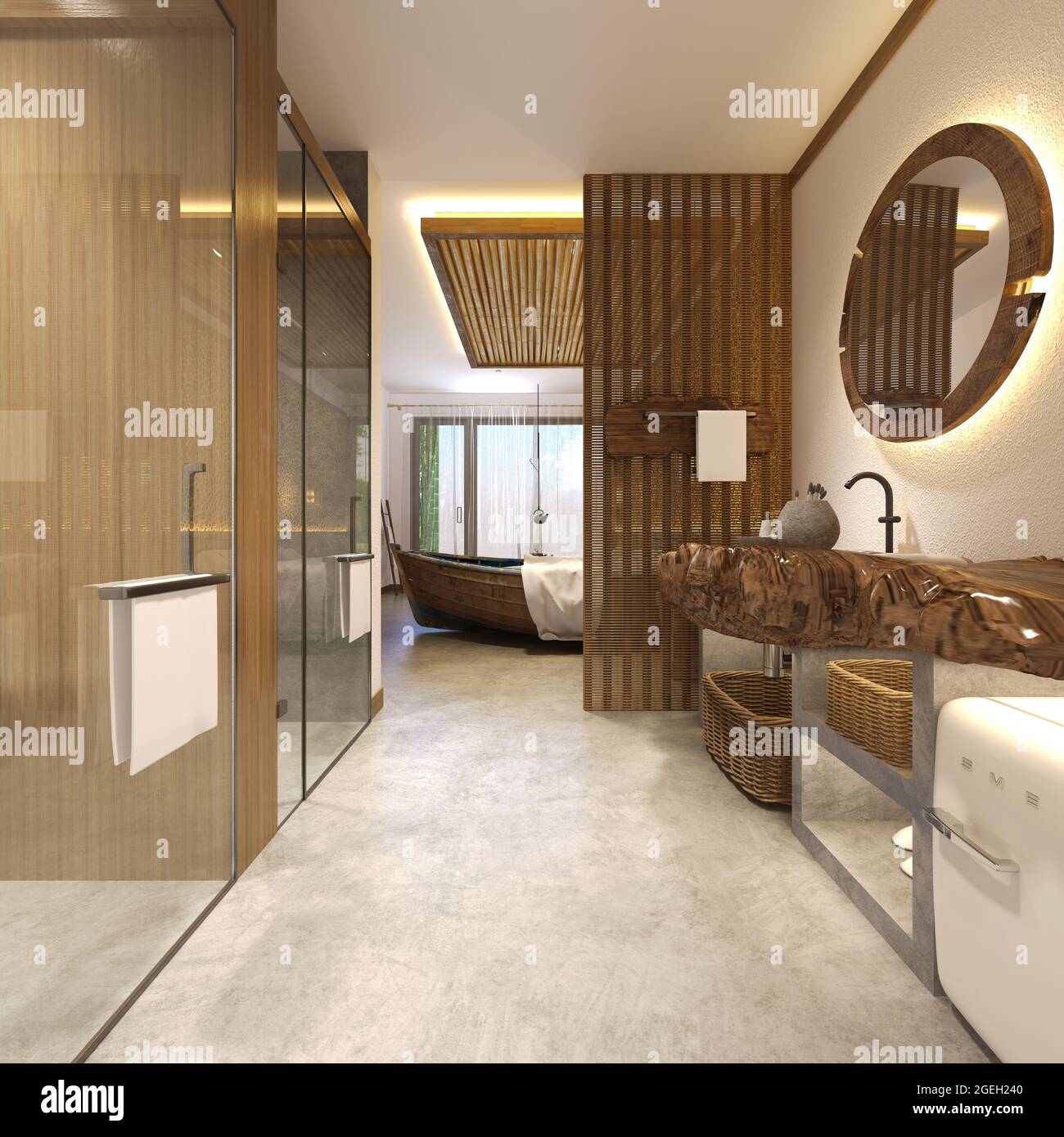 Render bathroom interior design hi-res stock photography and images - Alamy