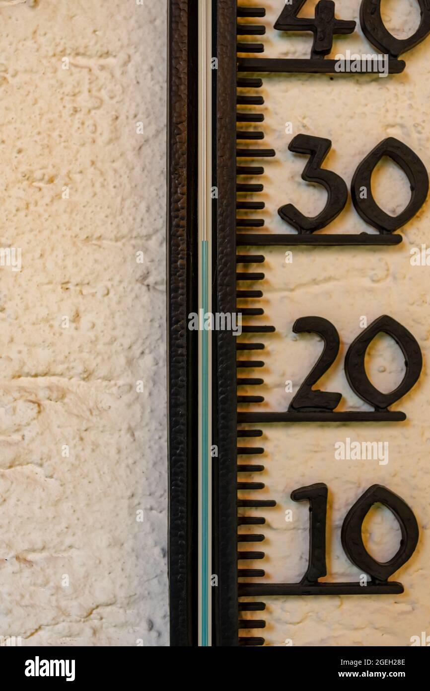 Vertical shot of a height measurement ruler on the wal Stock Photo - Alamy