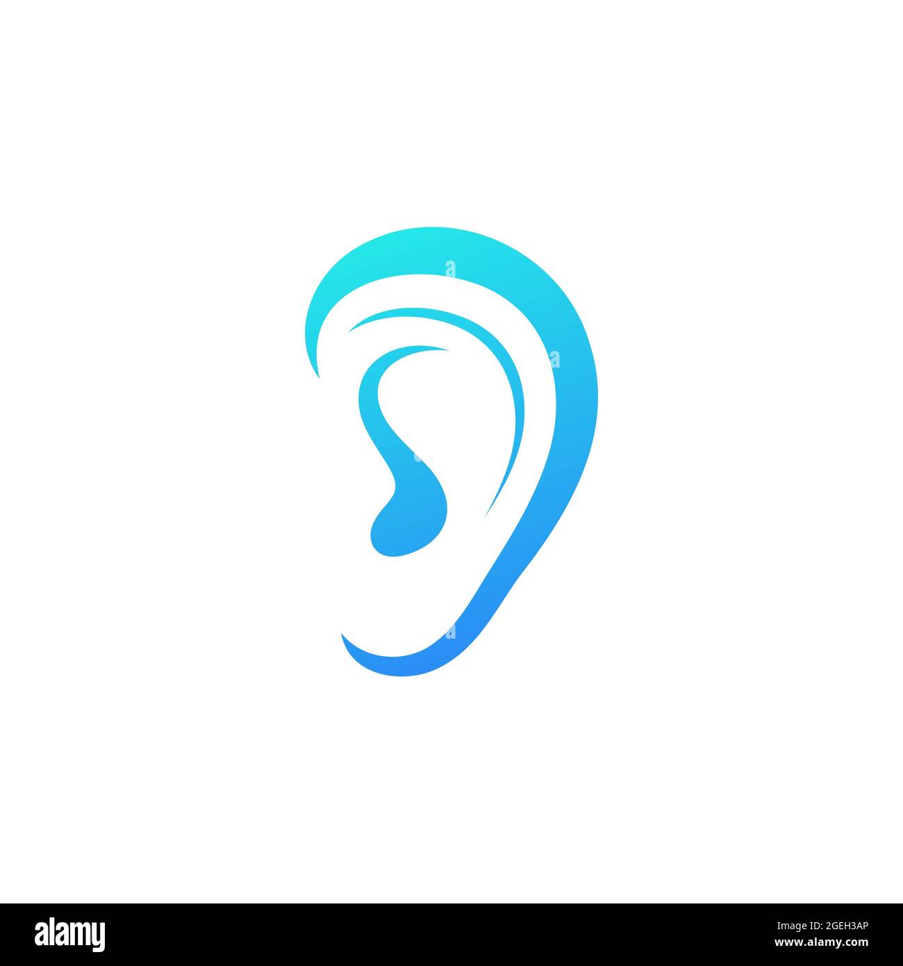 Hearing icon illustration Template vector icon design Stock Photo - Alamy