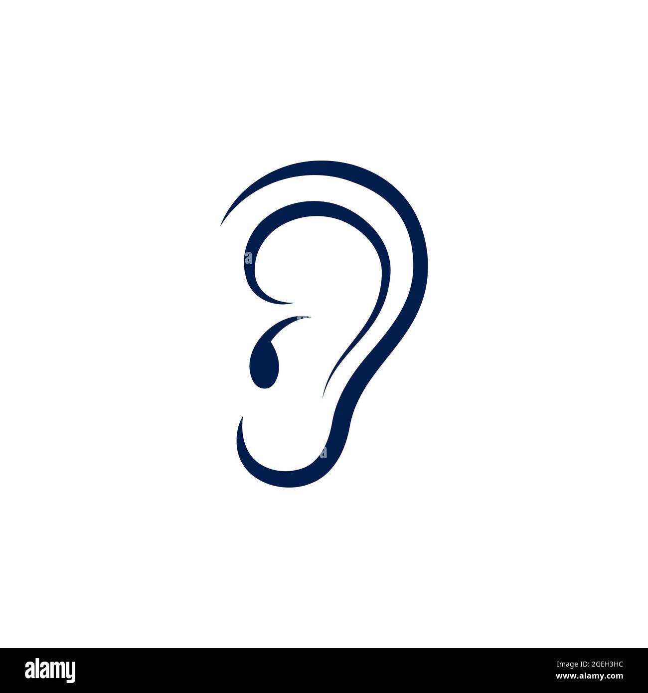 Hearing icon illustration Template vector icon design Stock Photo - Alamy