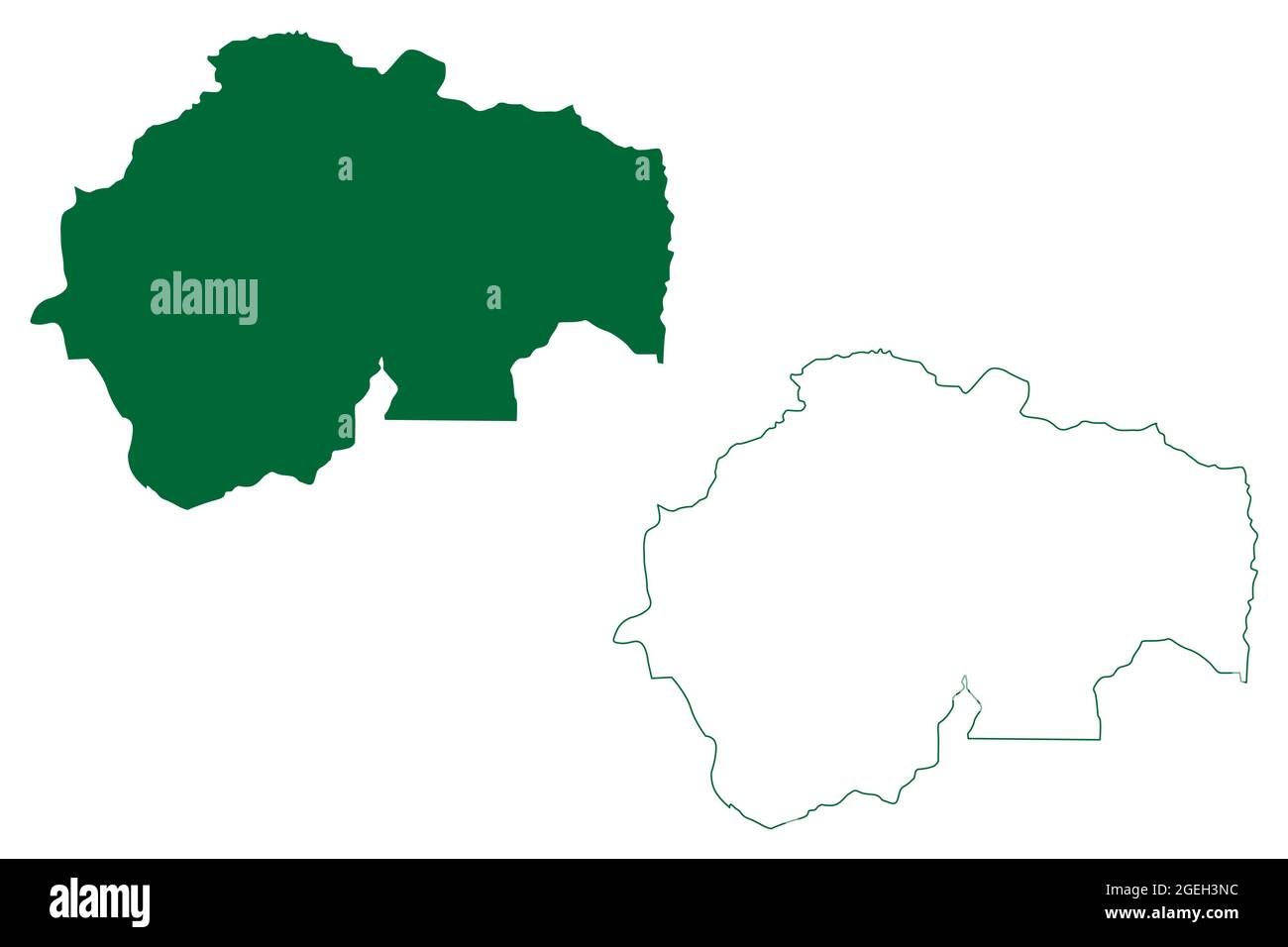Kalimpong district (West Bengal State, Republic of India) map vector ...