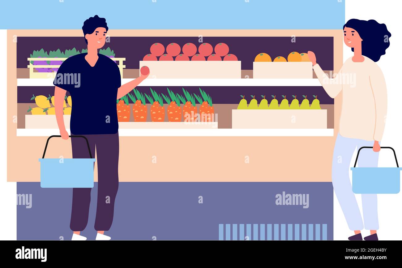 Vegan food in supermarket Stock Vector Images - Alamy