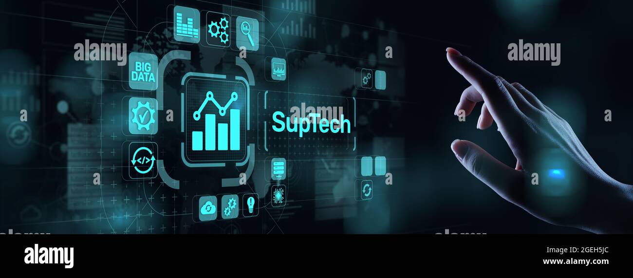 Suptech Regtech Supervisory Regulation technology concept on virtual ...