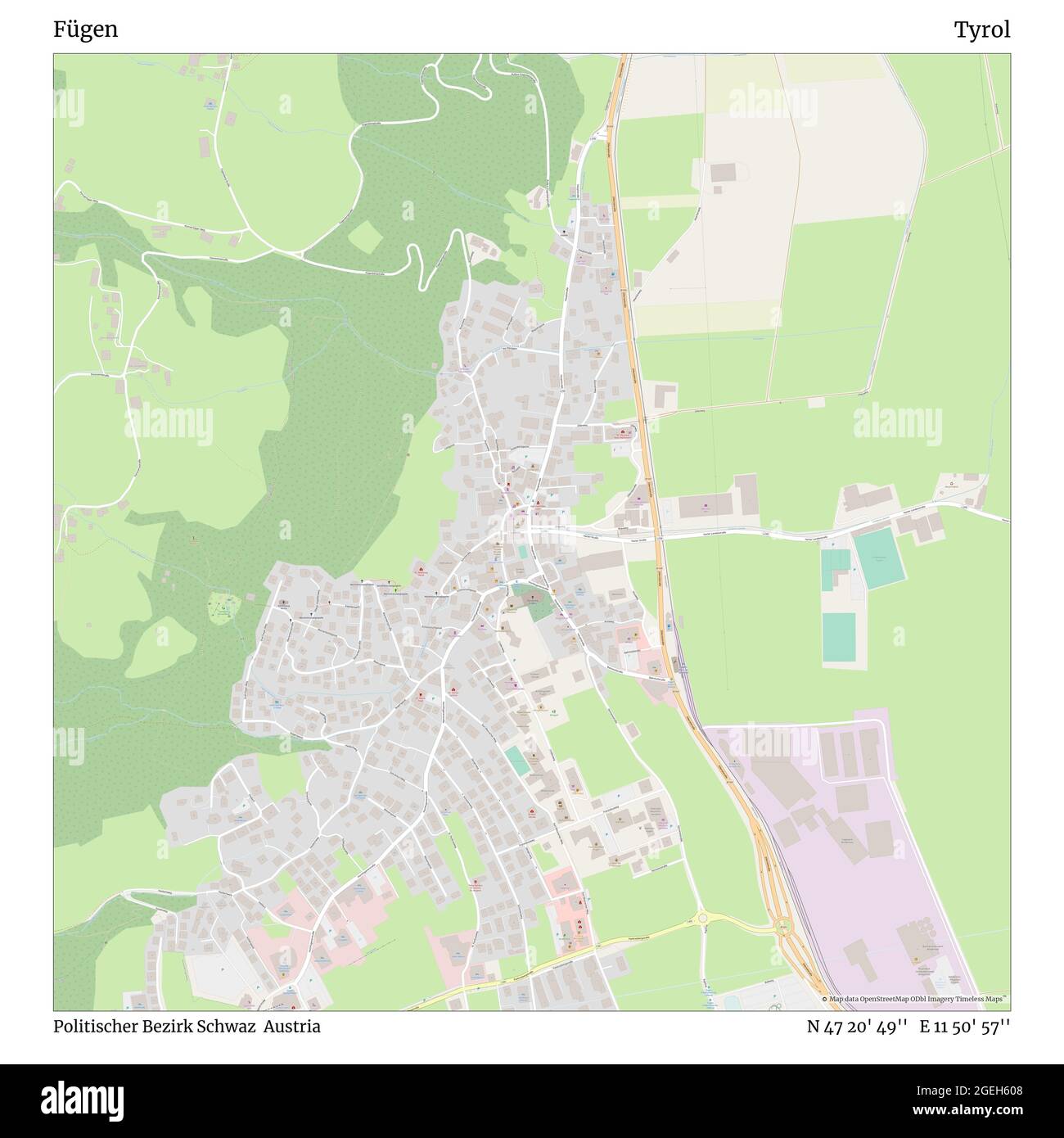 Fügen, Politischer Bezirk Schwaz, Austria, Tyrol, N 47 20' 49'', E 11 ...