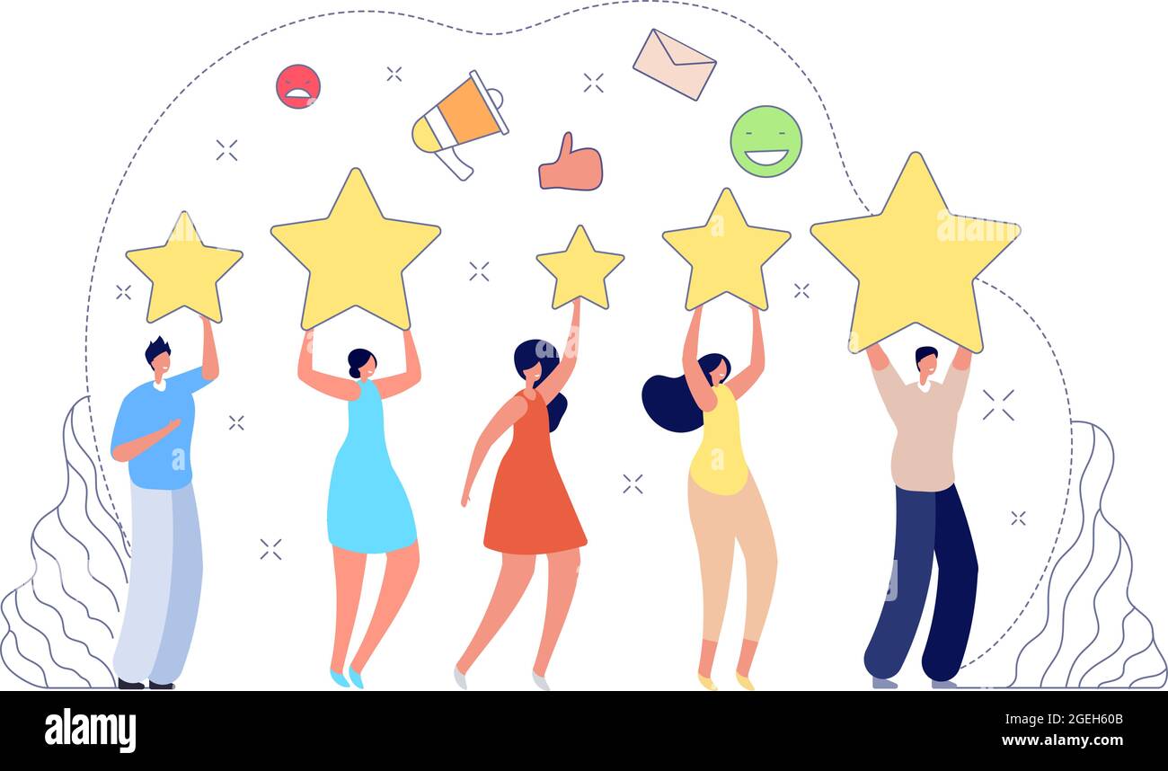 Review rating. Good rate, people giving feedback. Client or customer ...