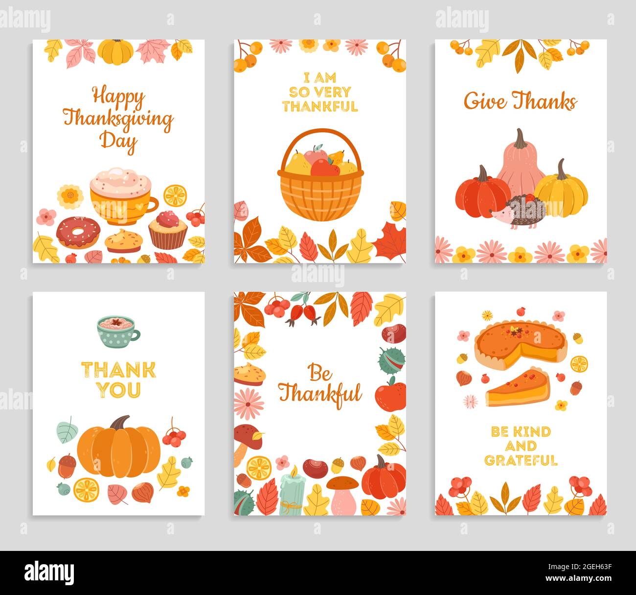 Thanksgiving day cards. Autumn rustic poster, flyers with flowers ...