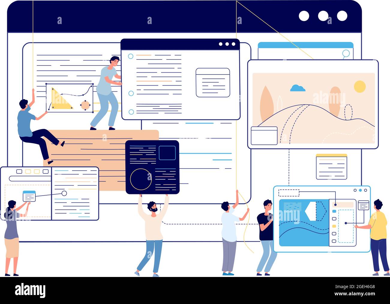 Web content management. Digital blog, social media designers and writer ...
