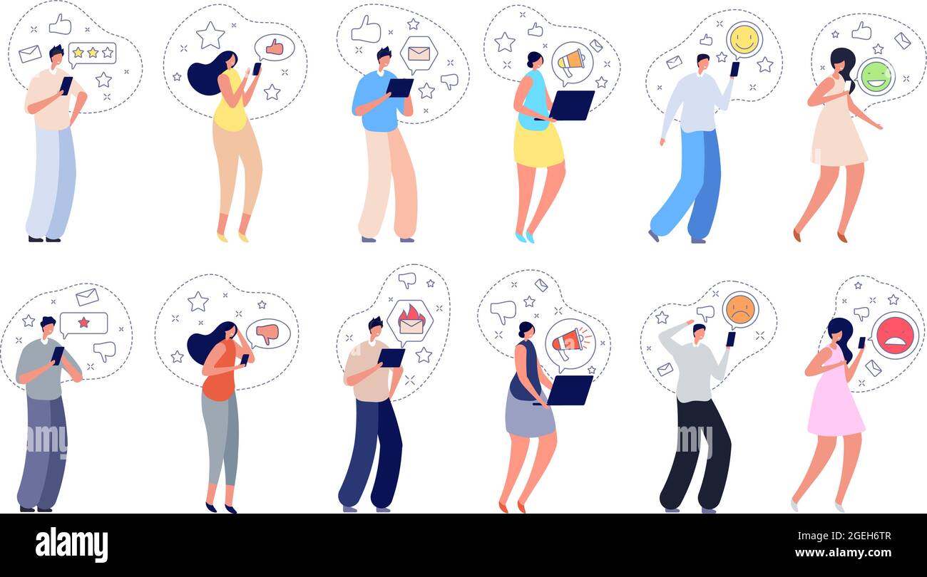 Customer feedback. People survey, opinion services or online tips ...