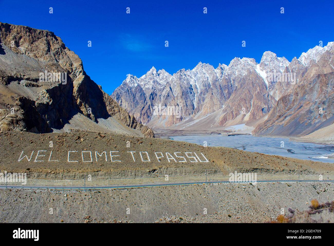 Passu Cones at Hunza valley in the Gilgit-Baltistan, Pakistan Stock ...