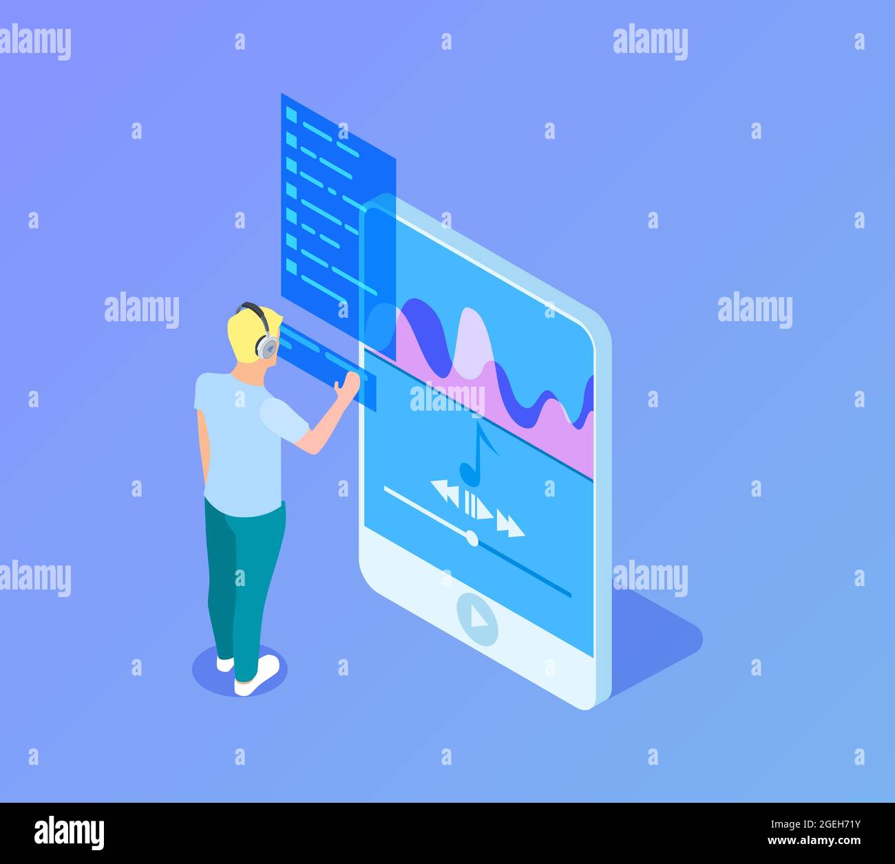Radio man illustration hi-res stock photography and images - Alamy