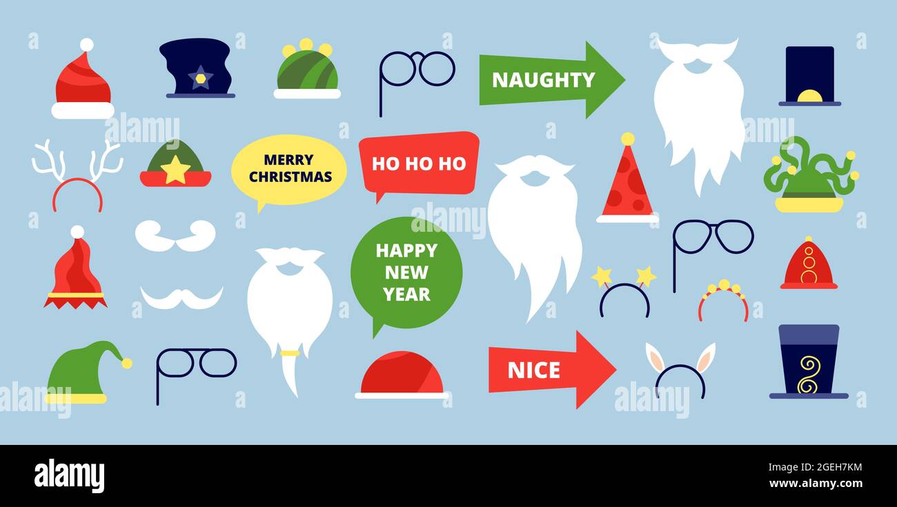 Christmas photo props. Event accessories, photobooth holiday festival ...