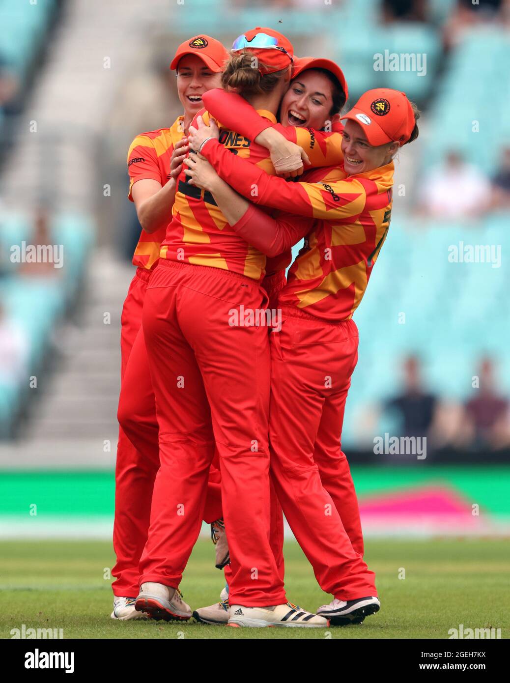 Birmingham Phoenix's Marie Kelly celebrates catching out Oval ...