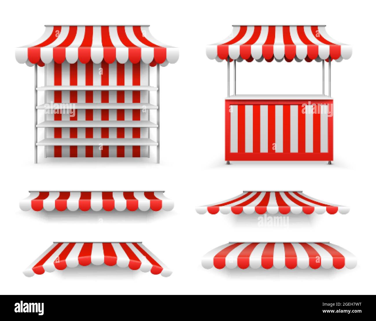 Empty street food stalls Stock Vector Images - Alamy