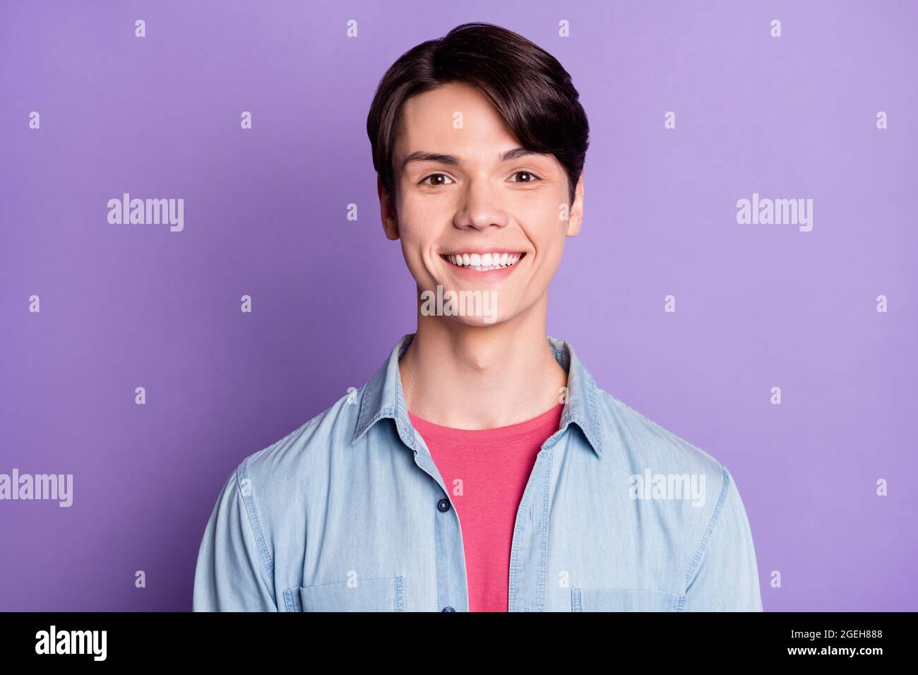 Photo of young cheerful man happy positive toothy smile dentist ...