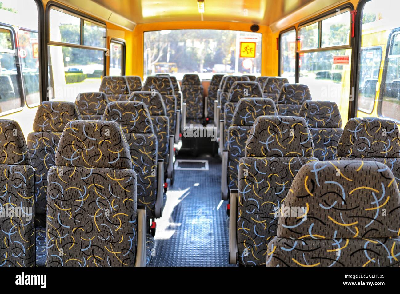 ODESA, UKRAINE - AUGUST 20, 2021 - The seats are seen inside one of the ...