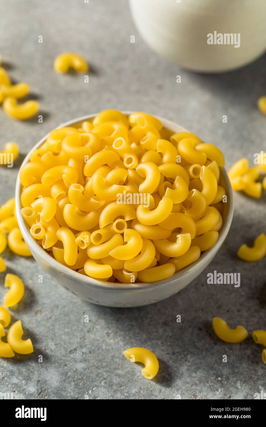 Dry Organic Macaroni Pasta Ready to Cook Stock Photo - Alamy