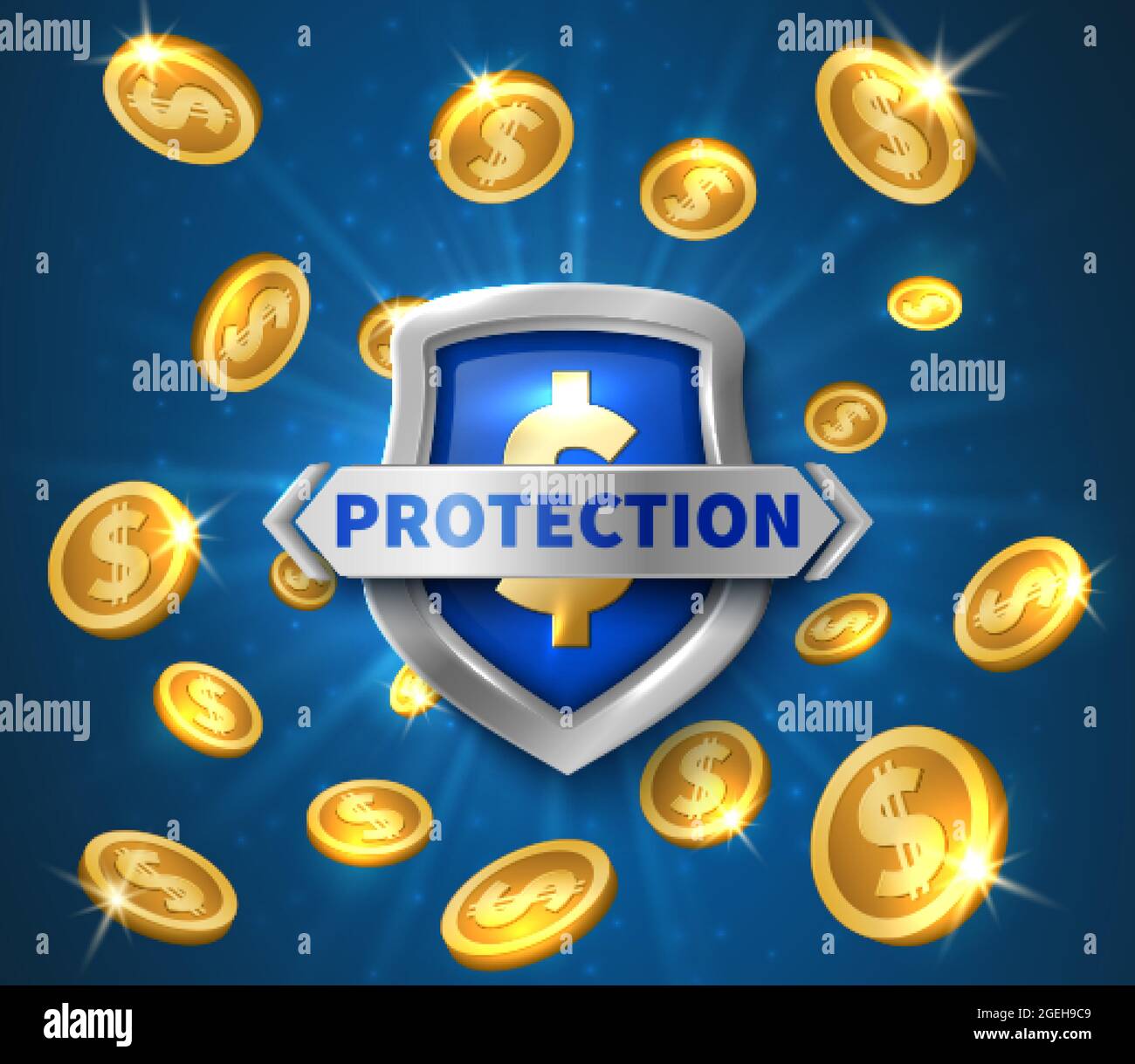 Money And Coin With Shield High Resolution Stock Photography and Images ...