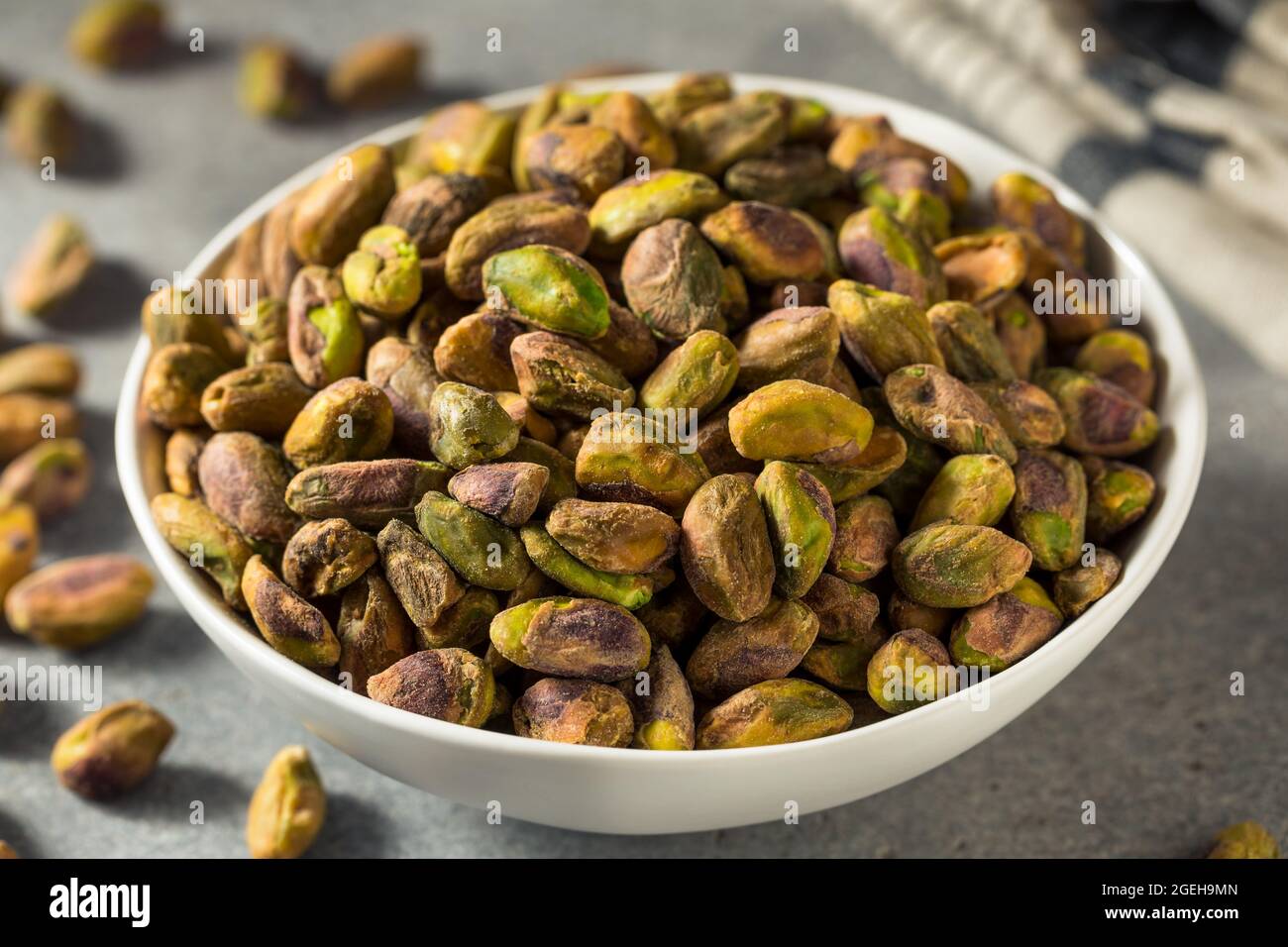 Raw Organic Salted and Roasted Pistachios Ready to Eat Stock Photo - Alamy
