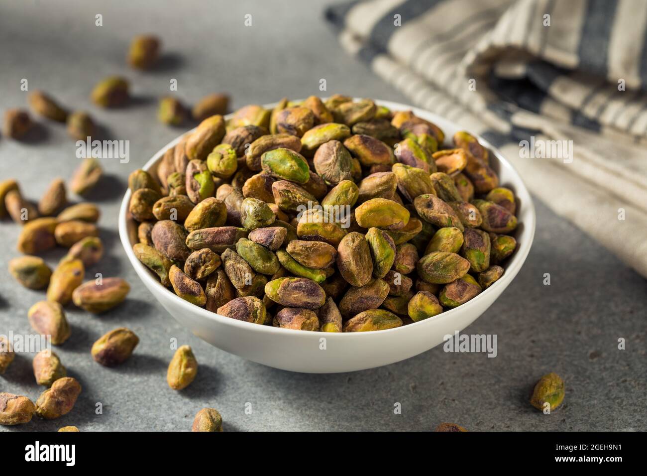 Raw Organic Salted and Roasted Pistachios Ready to Eat Stock Photo - Alamy