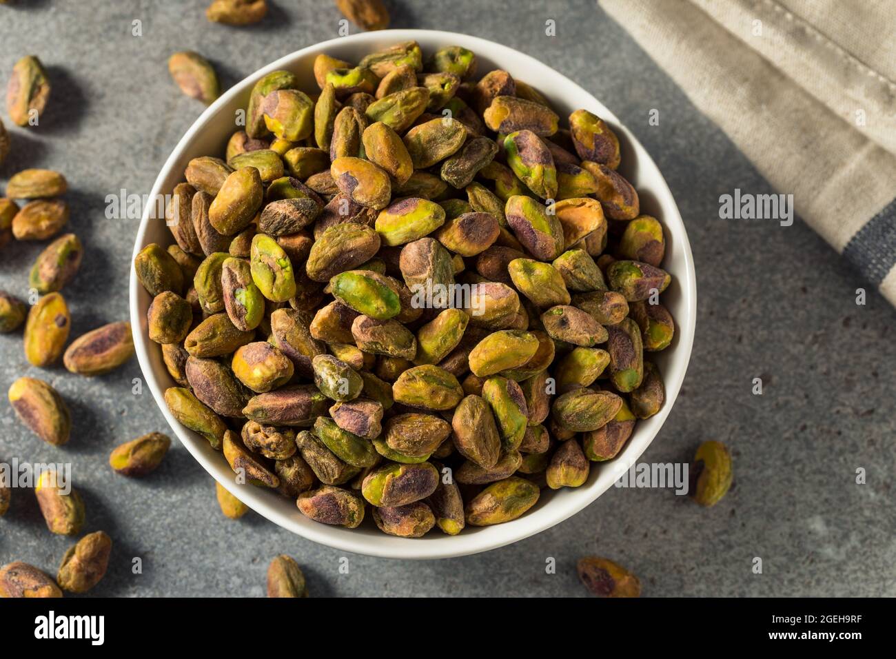 Raw Organic Salted and Roasted Pistachios Ready to Eat Stock Photo - Alamy