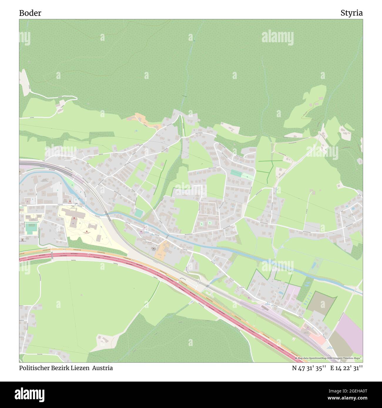 Boder, Politischer Bezirk Liezen, Austria, Styria, N 47 31' 35'', E 14 ...