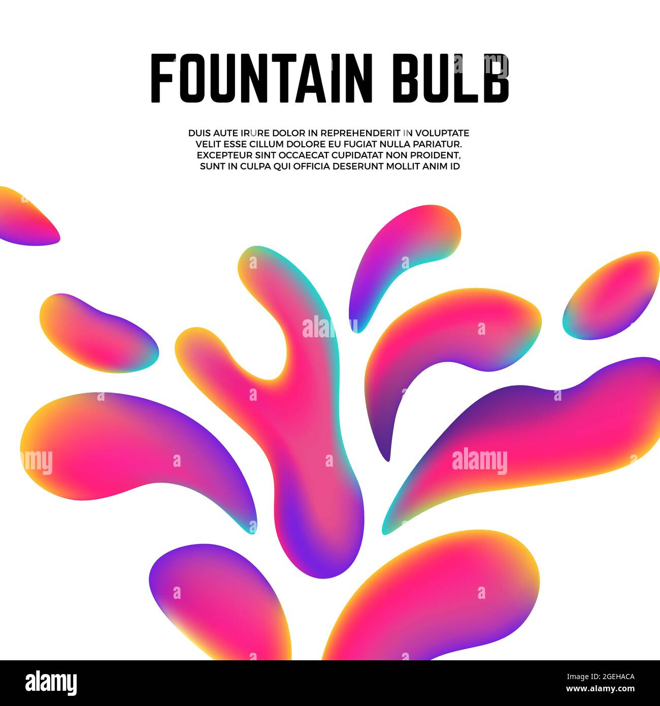 Colorful contemporary shapes. Liquid or fluid elements, coloring splash ...