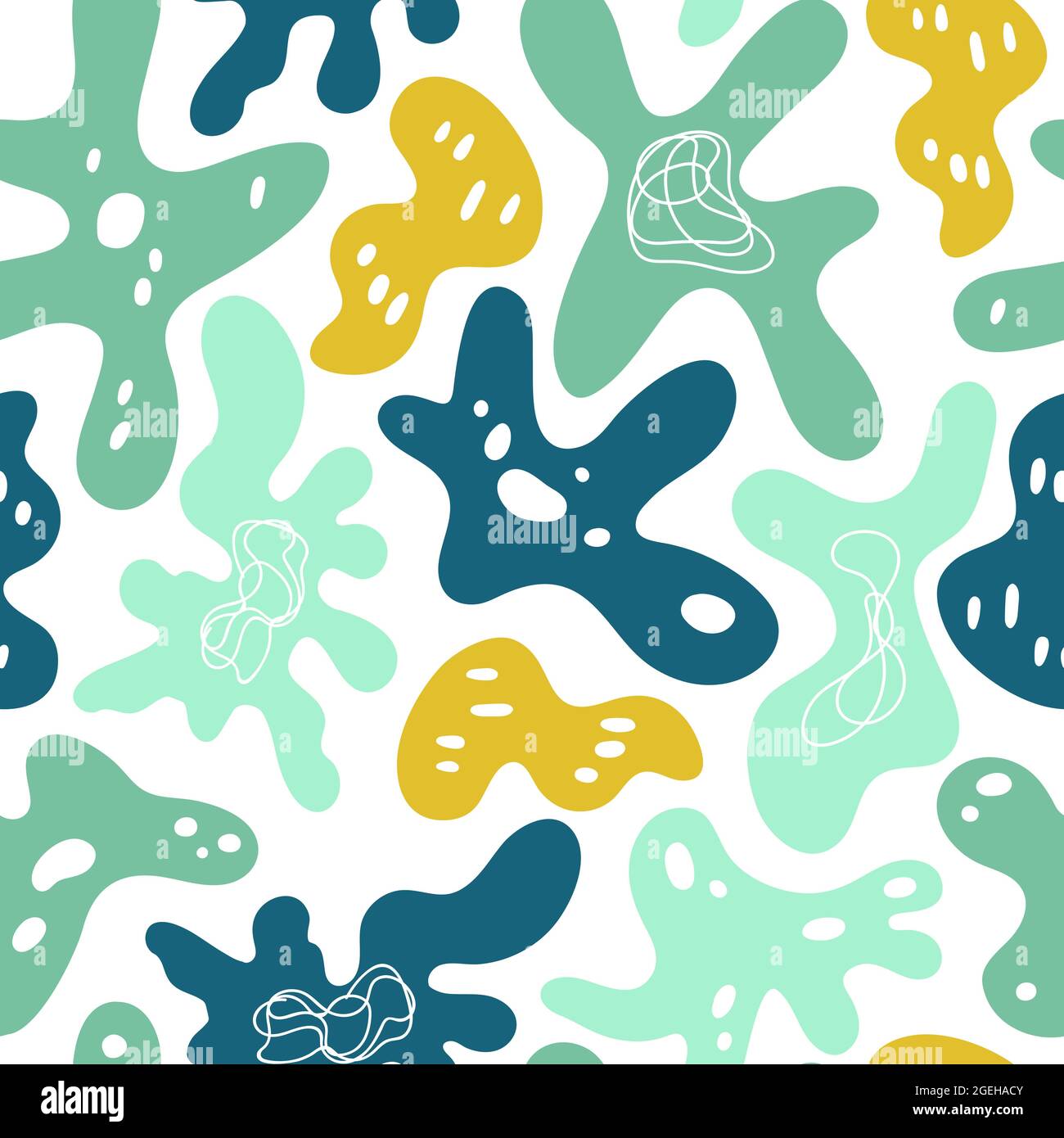 Bacteria pattern. Abstract forms, free shapes colorful background ...