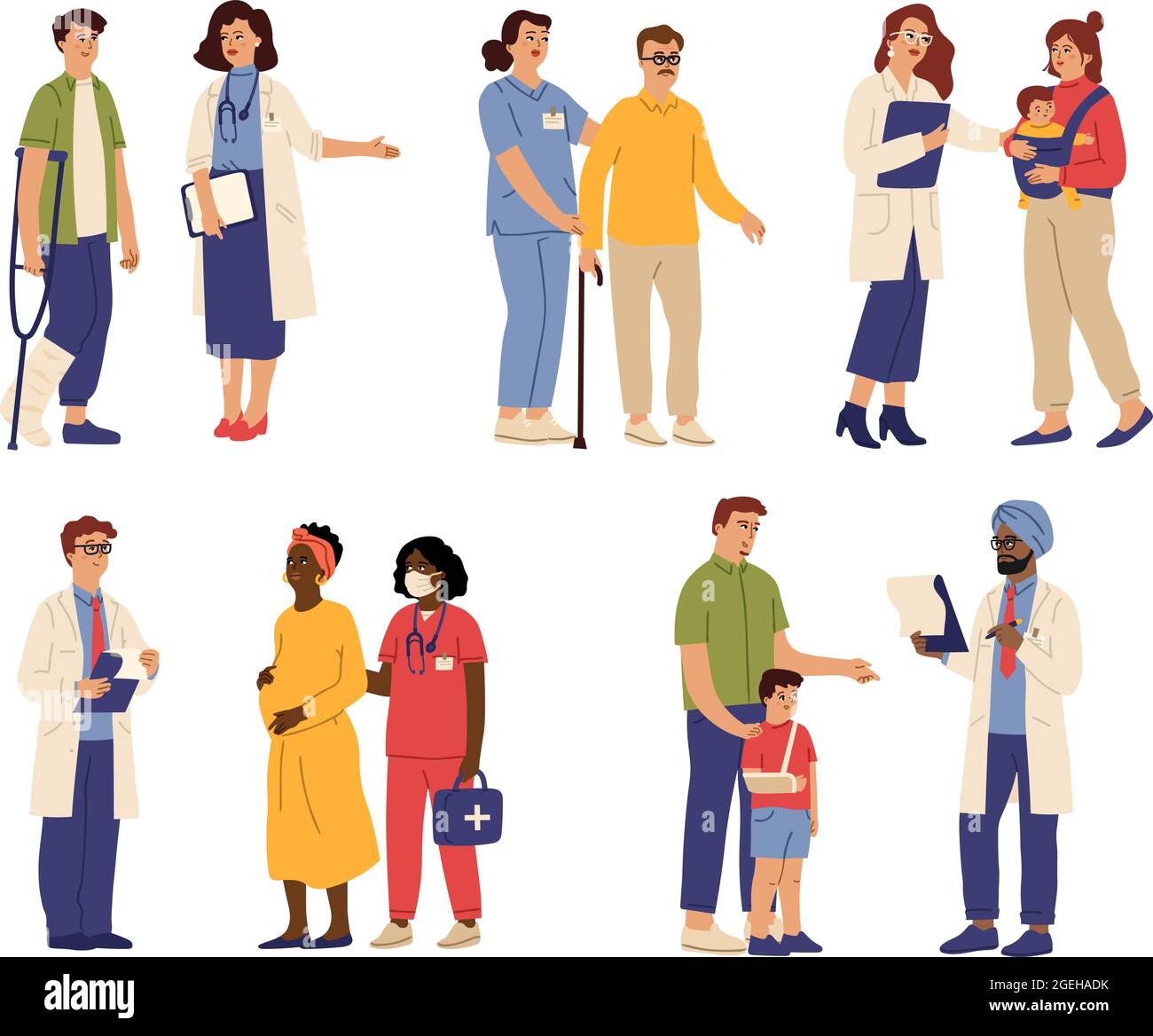 Caring health care worker Stock Vector Images - Alamy