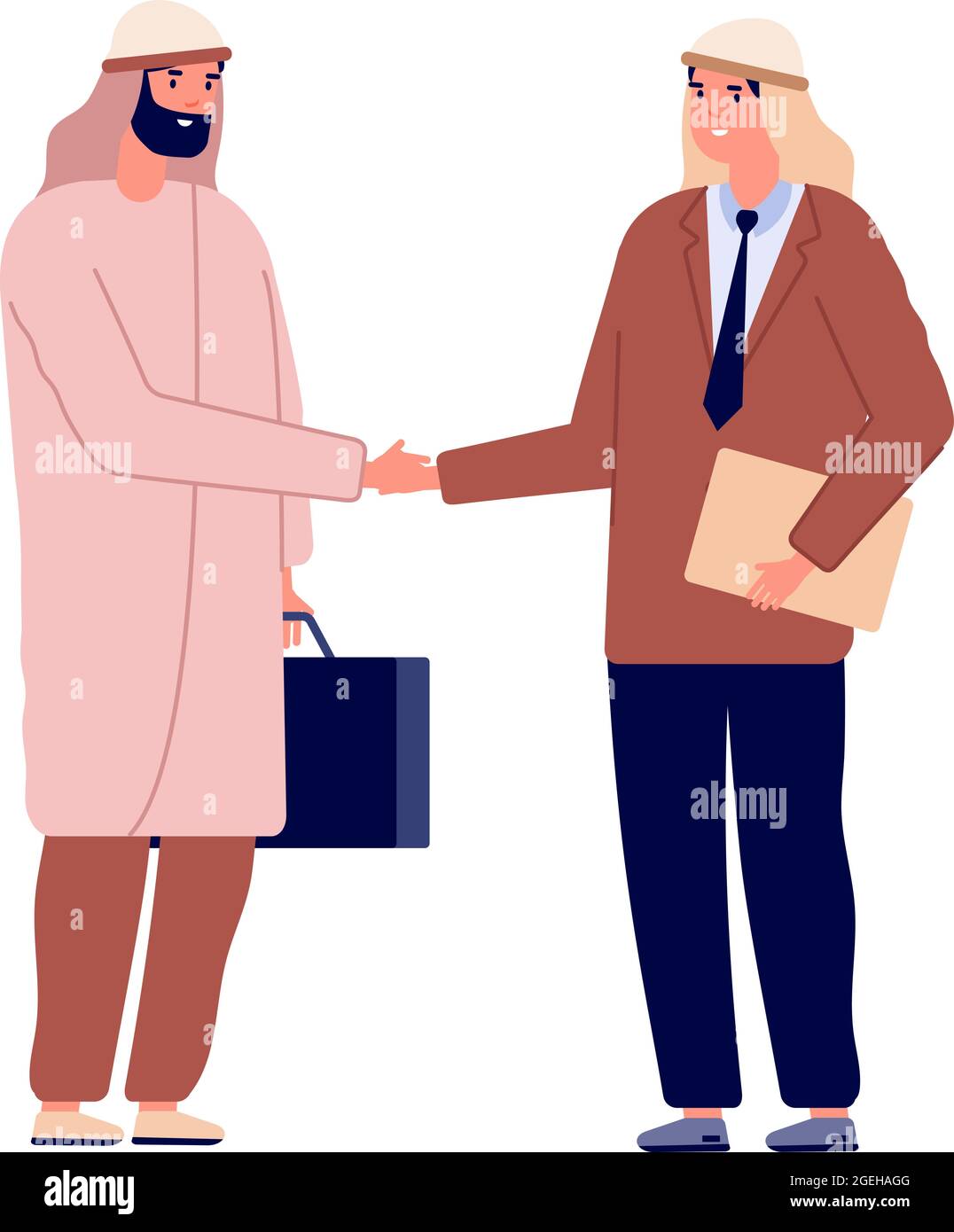 Arab businessman handshake. Business agreement, happy office workers ... Arab businessman handshake. Business agreement, happy office workers ...