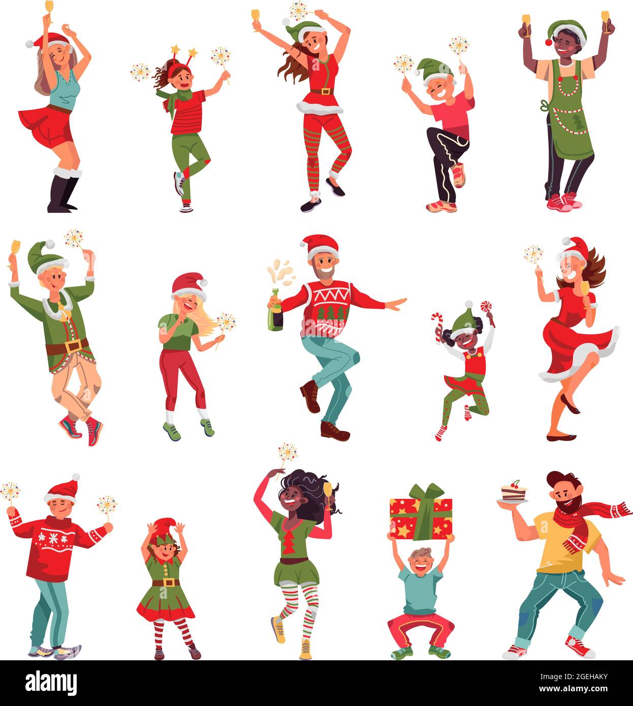 Woman dancing at christmas party Stock Vector Images - Alamy