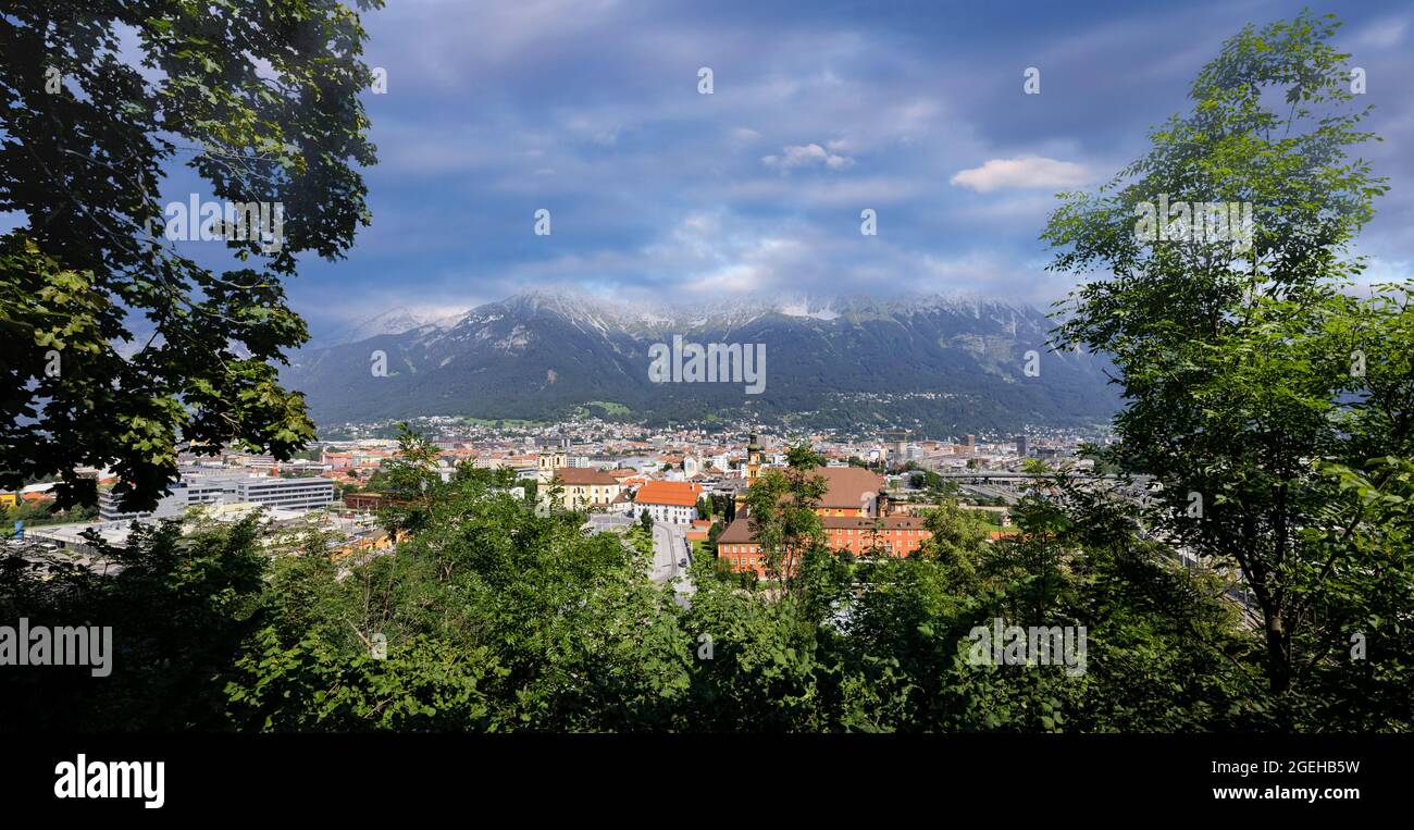 Innsbruck city center aerial hi-res stock photography and images - Alamy
