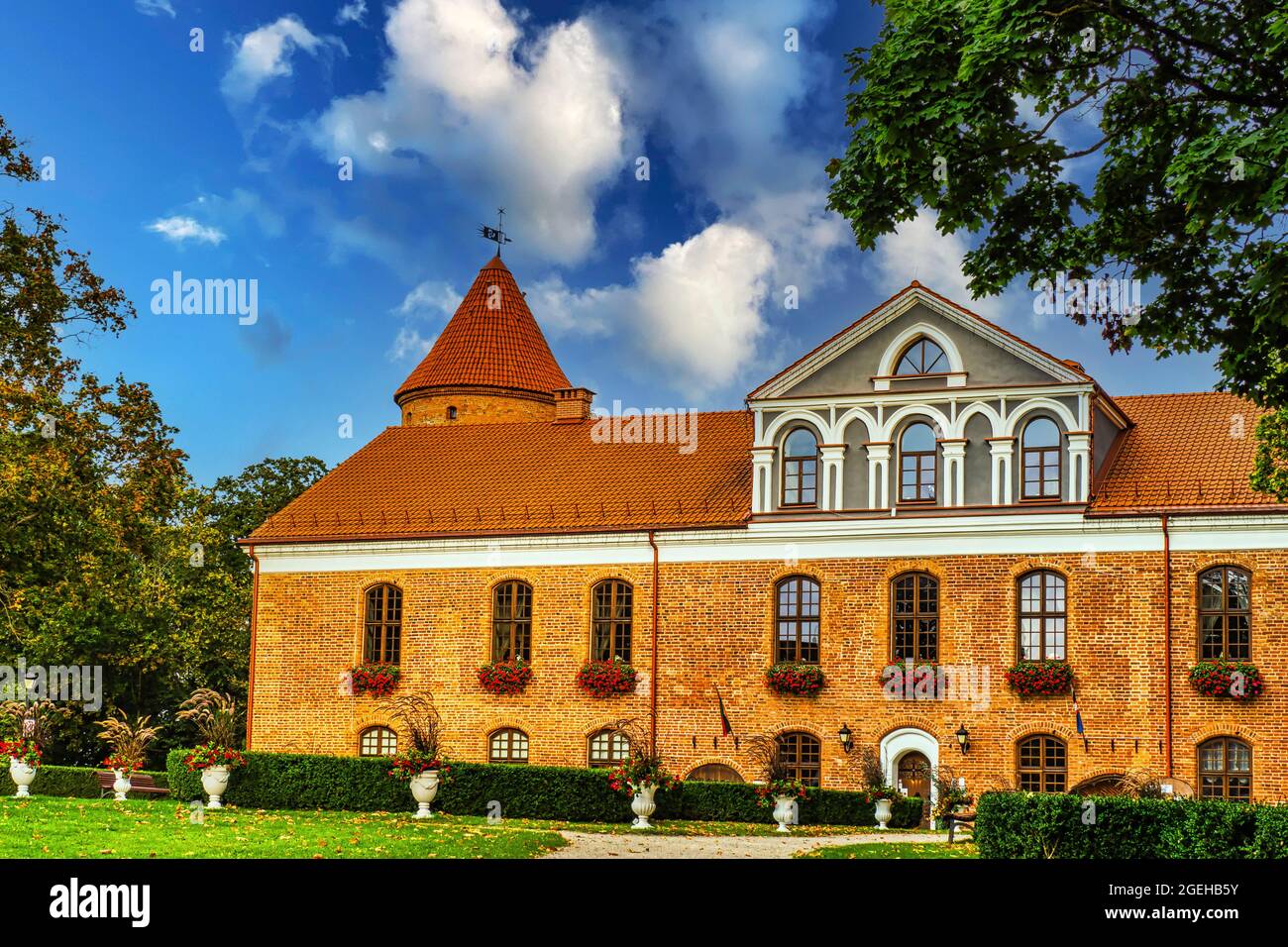 Gothic-Renaissance Castle Manor House and Garden Landscape of ...