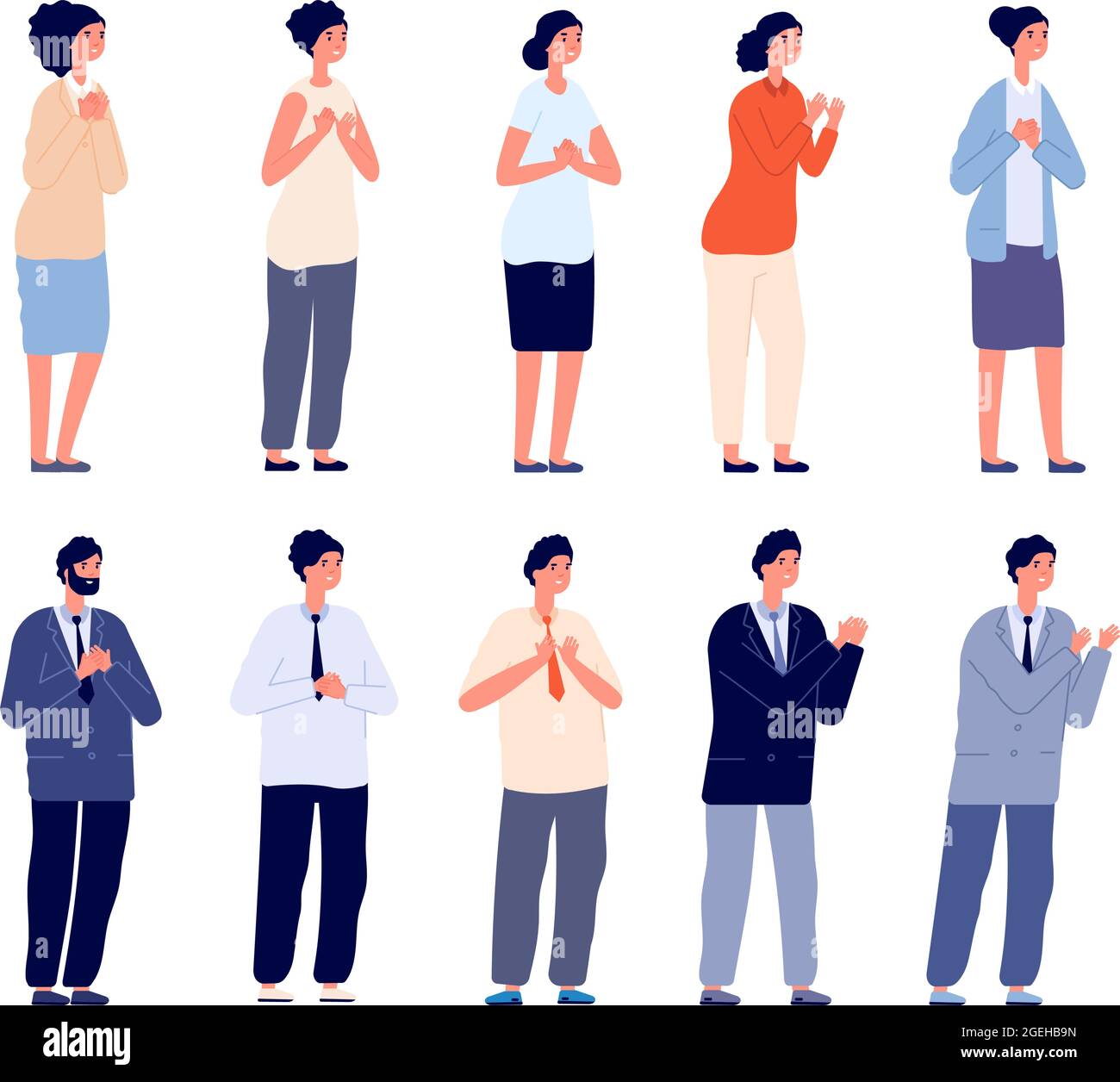 Standing ovation clapping Stock Vector Images - Alamy