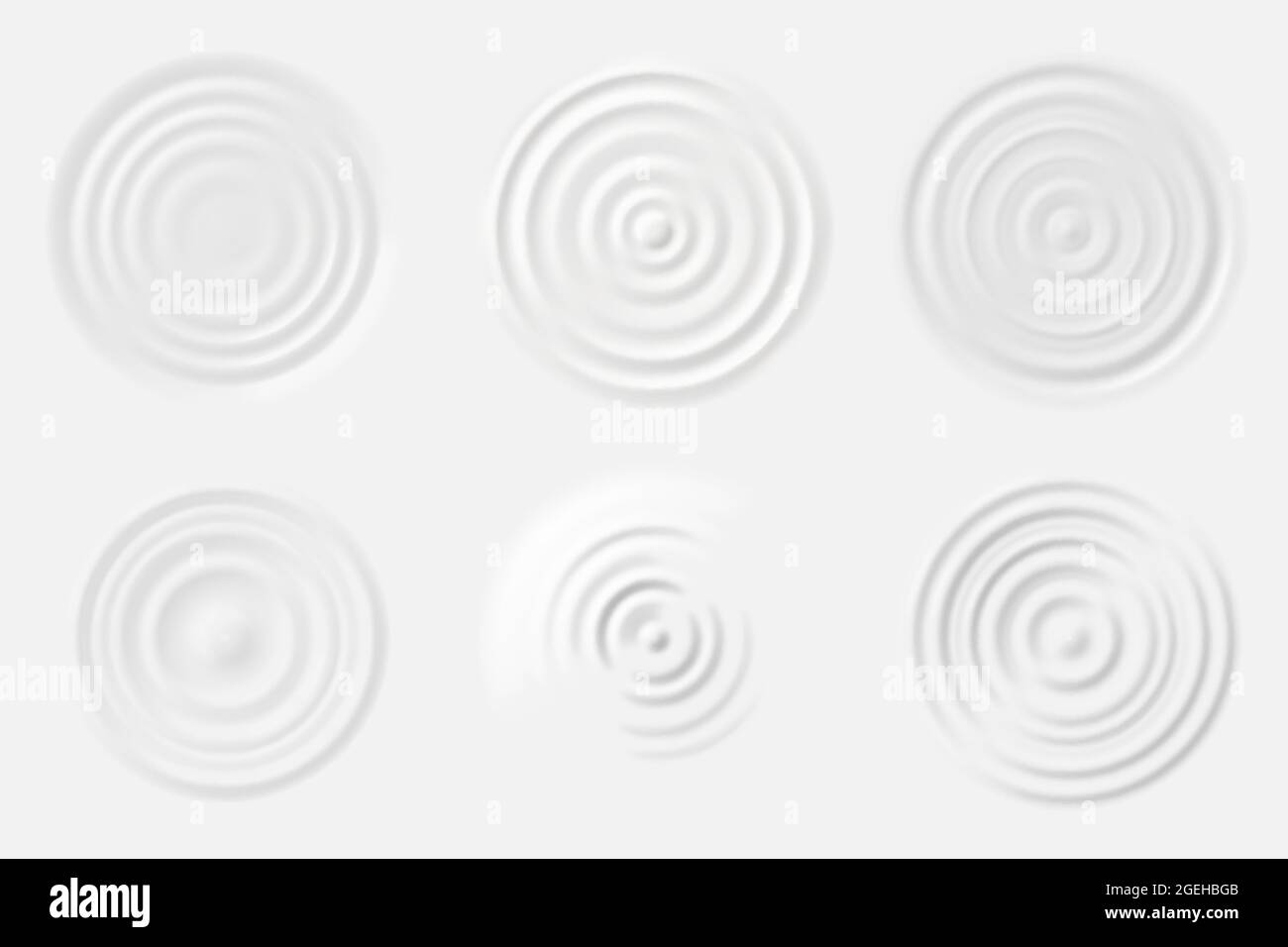 Ripple milk. Top view cream, wave circles of yogurt. Realistic shampoo ...