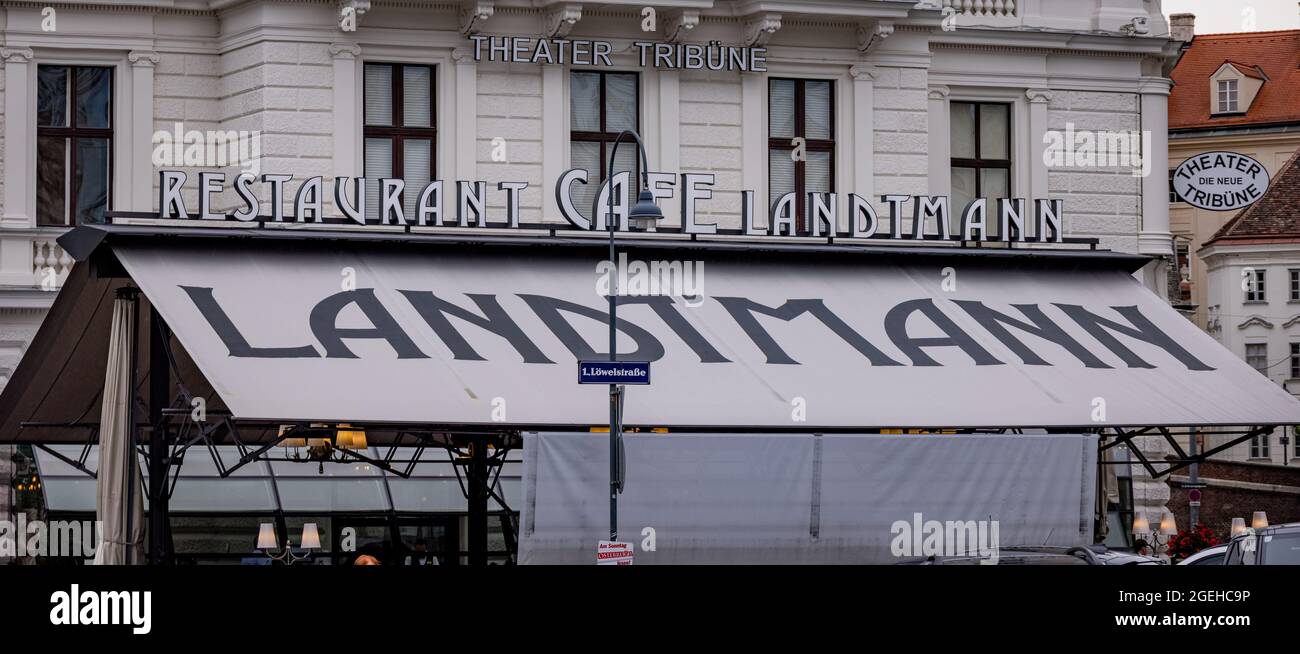 Famous Cafe Landtmann in the city of Vienna - VIENNA, AUSTRIA, EUROPE ...