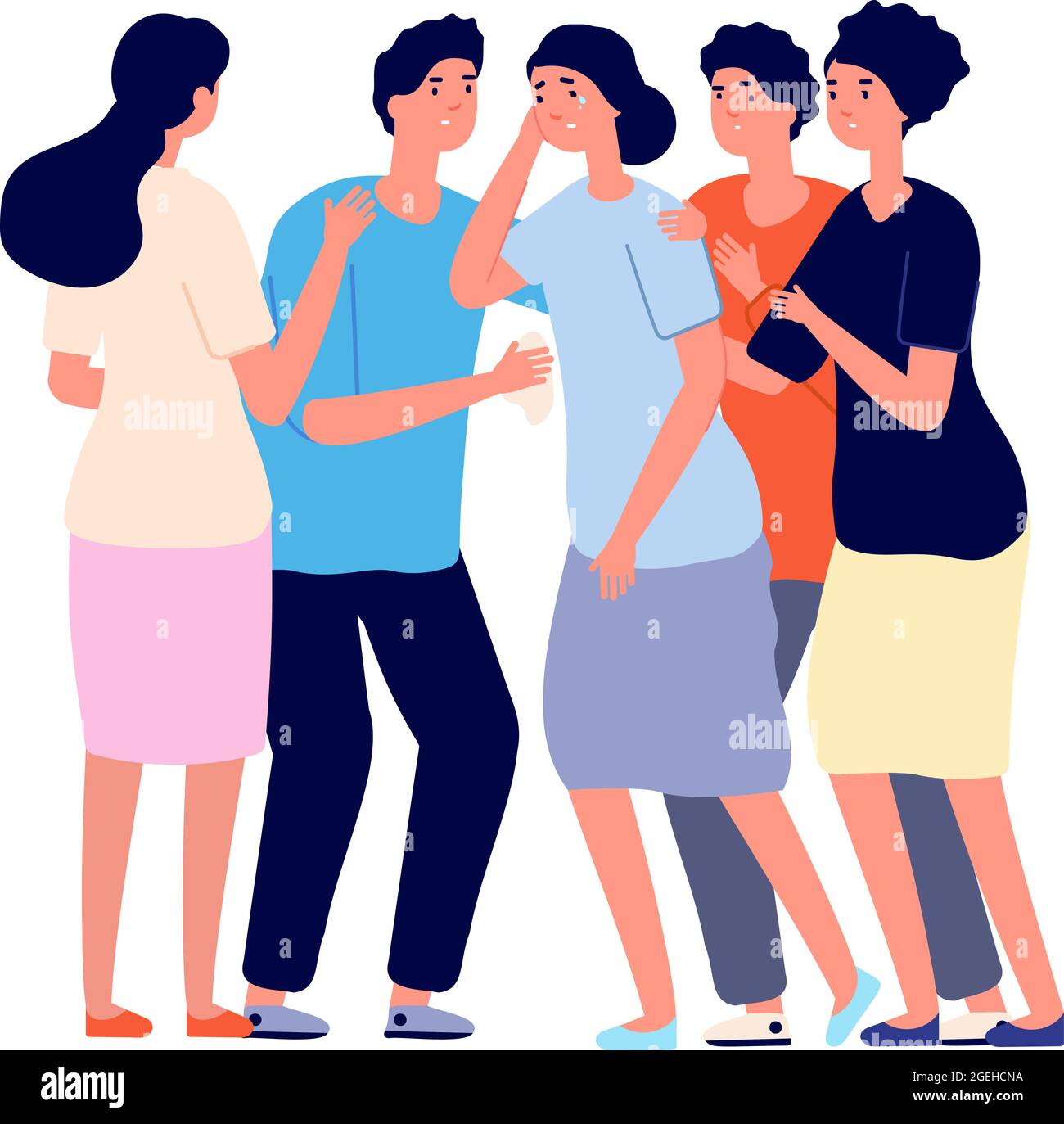 Hug man woman sad Stock Vector Images - Alamy