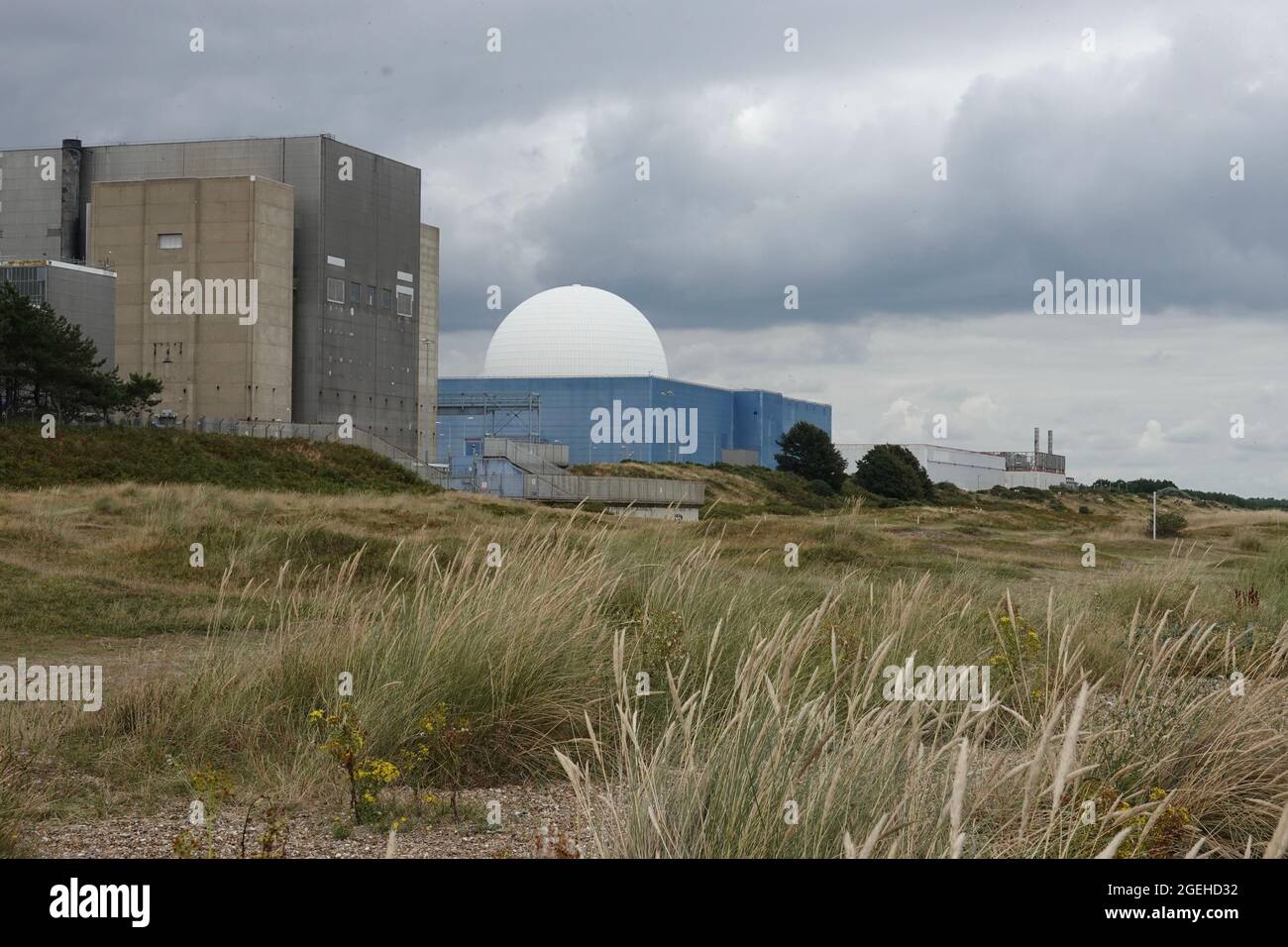 Sizewell, Suffolk, UK - 20 August 2021: Sizewell A and B nuclesr power ...