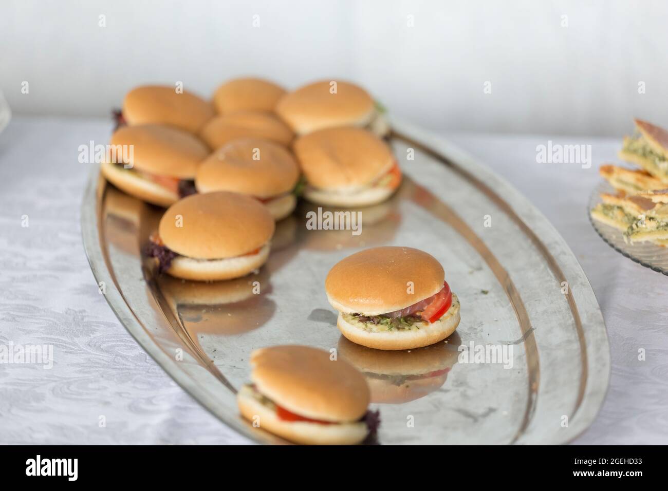 Catering or self-service desk for a conference or business meeting ...