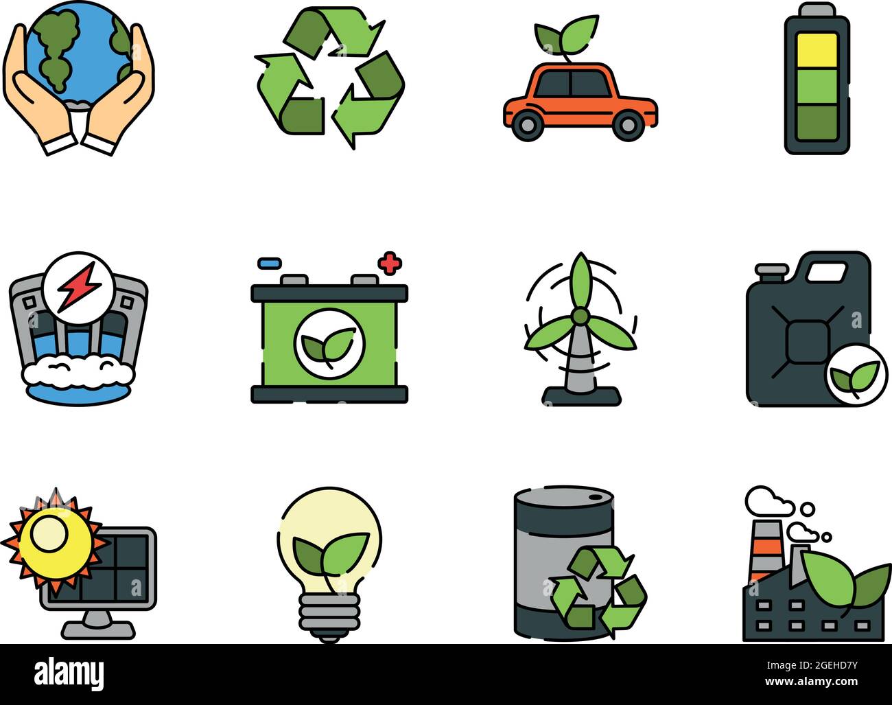 Green plant recycle symbol Stock Vector Images - Alamy