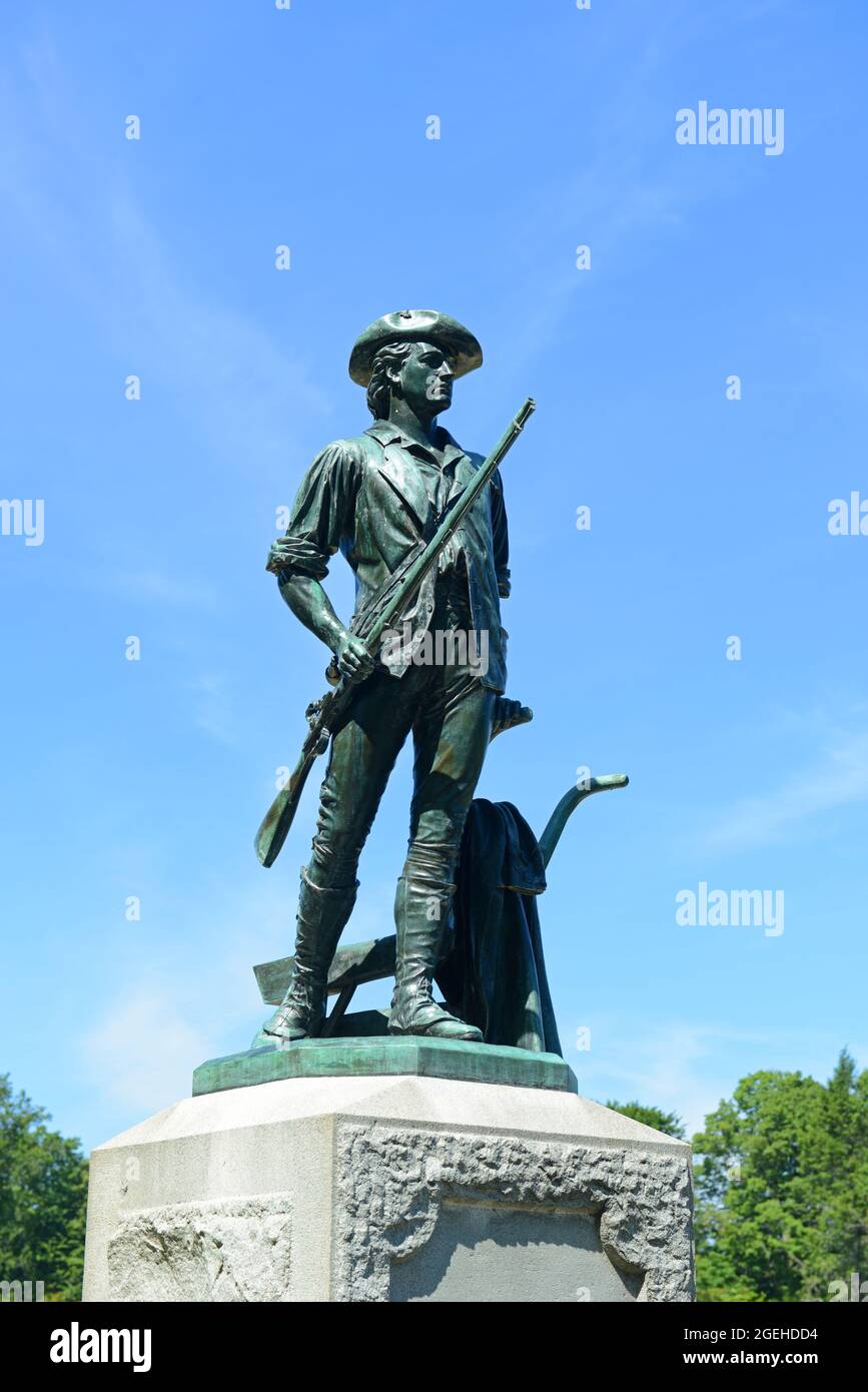 Minute Man Statue at North Bridge in Minute Man National Historic Park ...