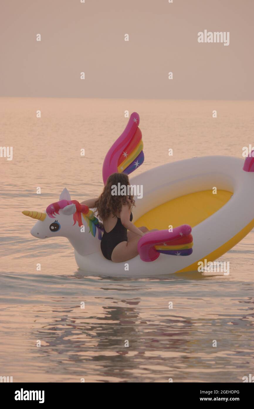 Inflatable island unicorn hi-res stock photography and images - Alamy