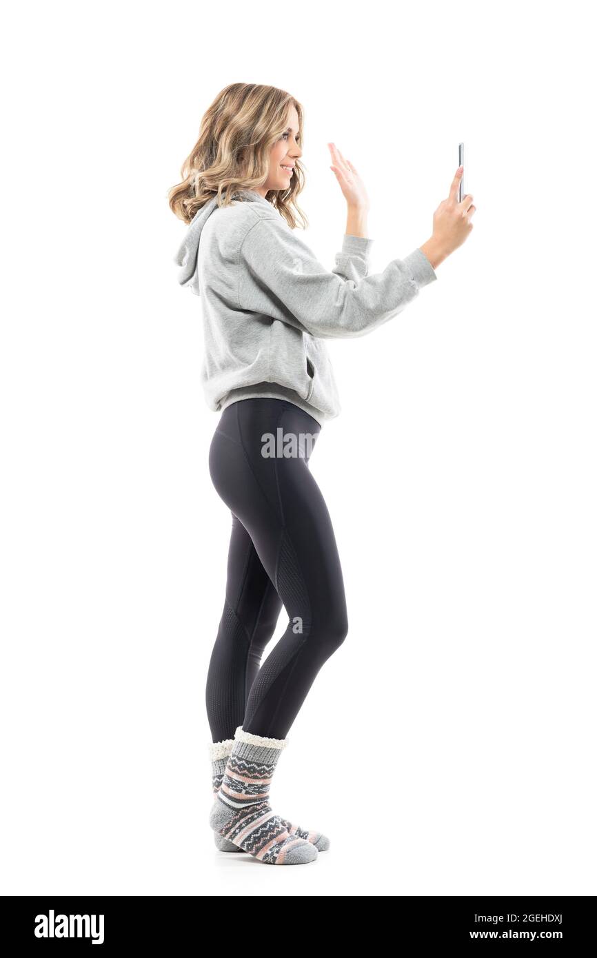 Video call joyful Cut Out Stock Images & Pictures - Alamy