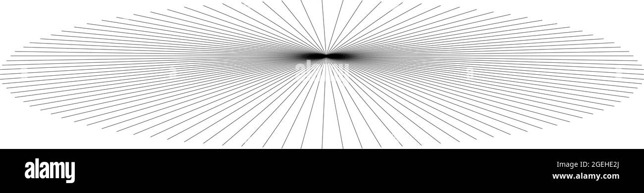 Eccentric radial ray, beam burst lines. Glitter, gleam, glisten effect ...