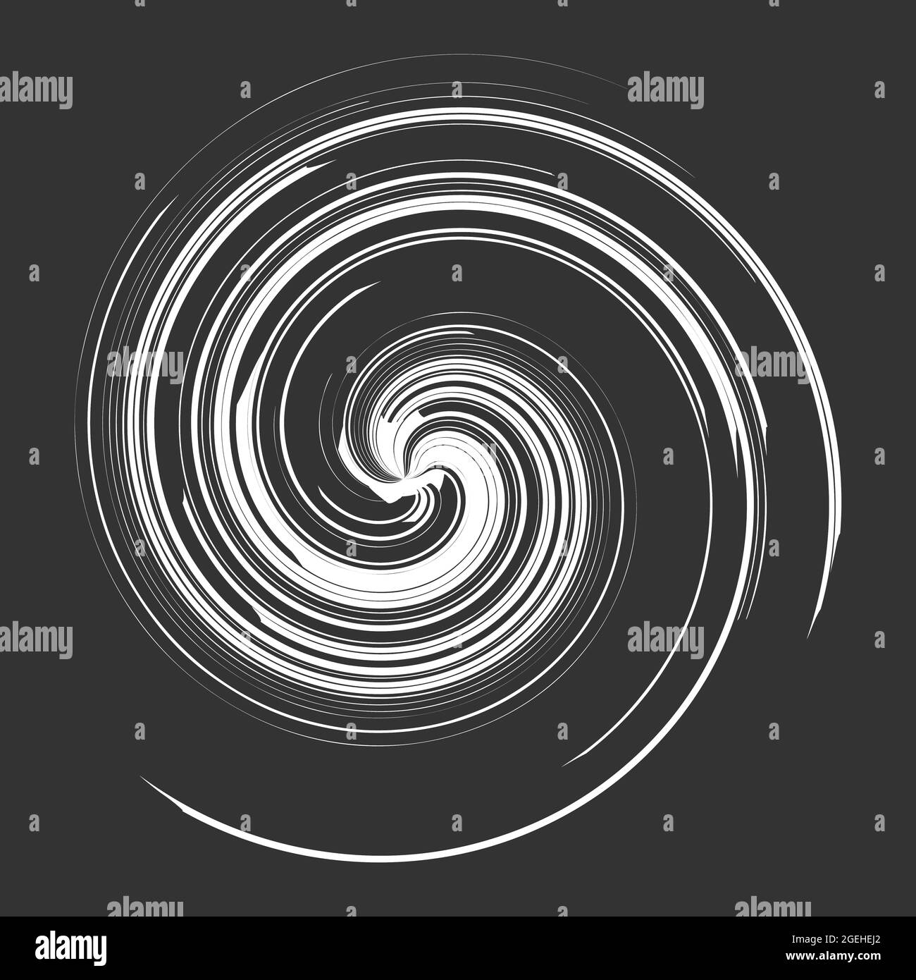 Curvy spiral, swirl and twirl element. Converging rotating radial ...