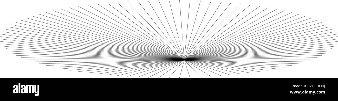 Eccentric radial ray, beam burst lines. Glitter, gleam, glisten effect ...